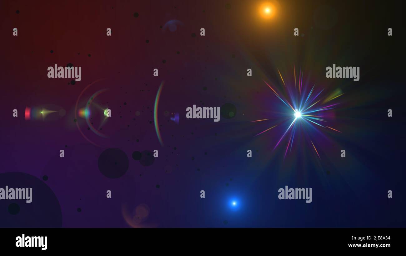 abstract space planets light stars illustration Stock Photo - Alamy