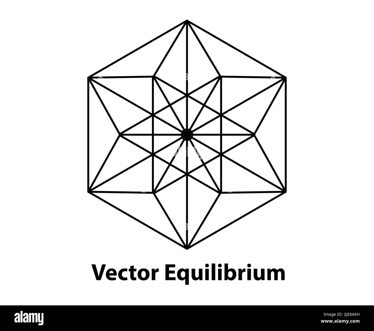 Vector illustration of empty Vector Equilibrium hexagon isolated on ...
