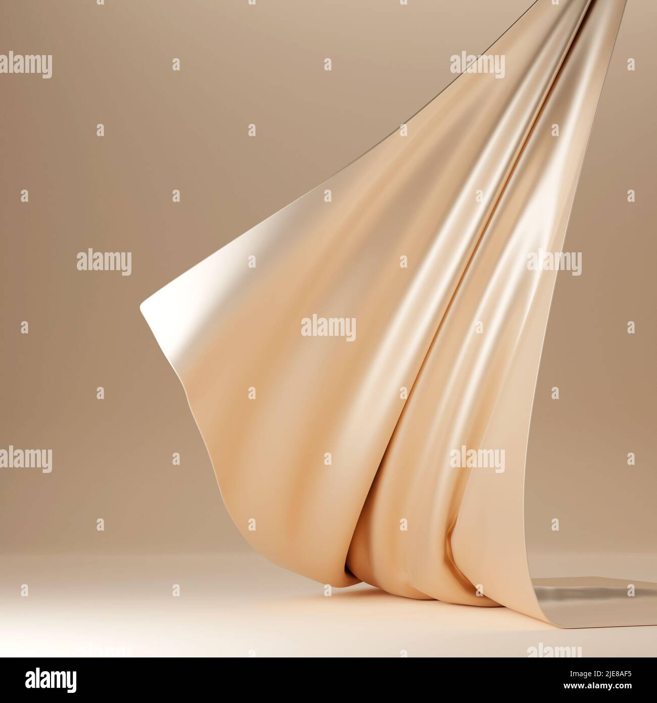 Beige pastel flying fabric, cloth abstract background Stock Photo - Alamy