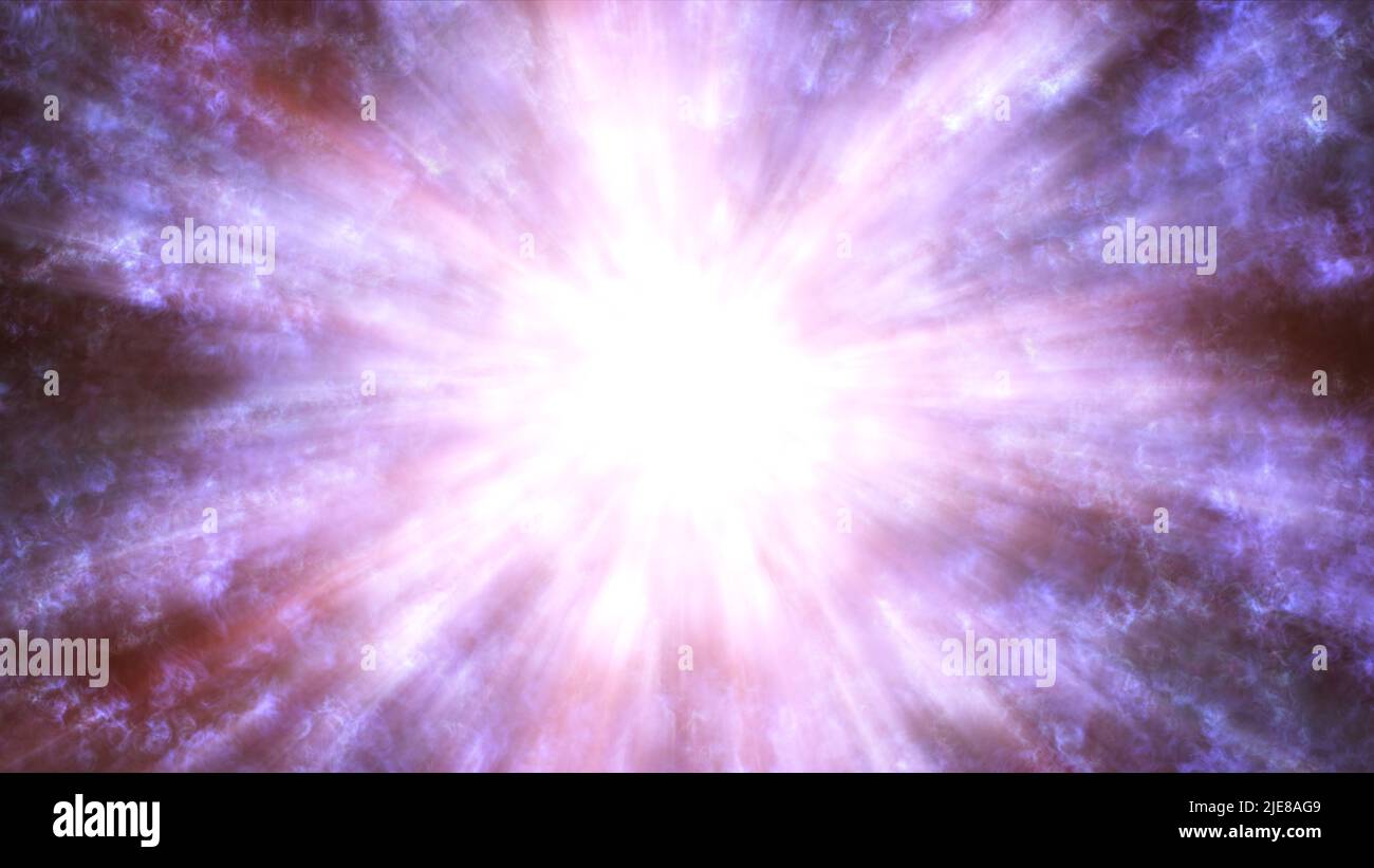 Big Bang In Space, The Birth Of The Universe 3D Illustration Stock ...