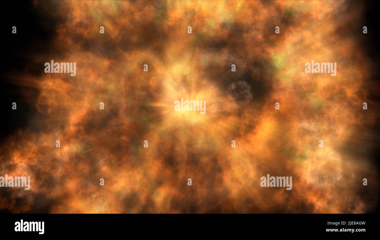 fire flame explosion in space, abstract illustration Stock Photo - Alamy