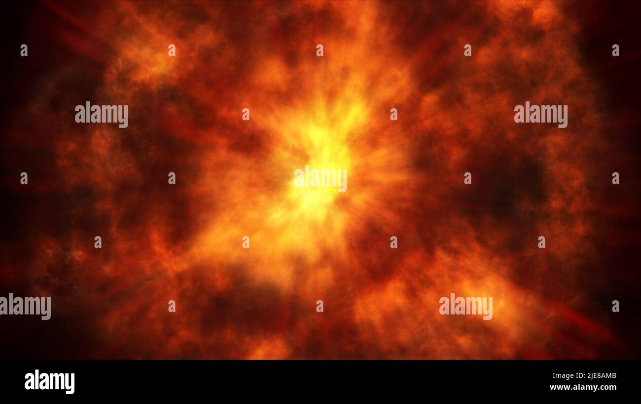 fire flame explosion in space, abstract illustration Stock Photo - Alamy