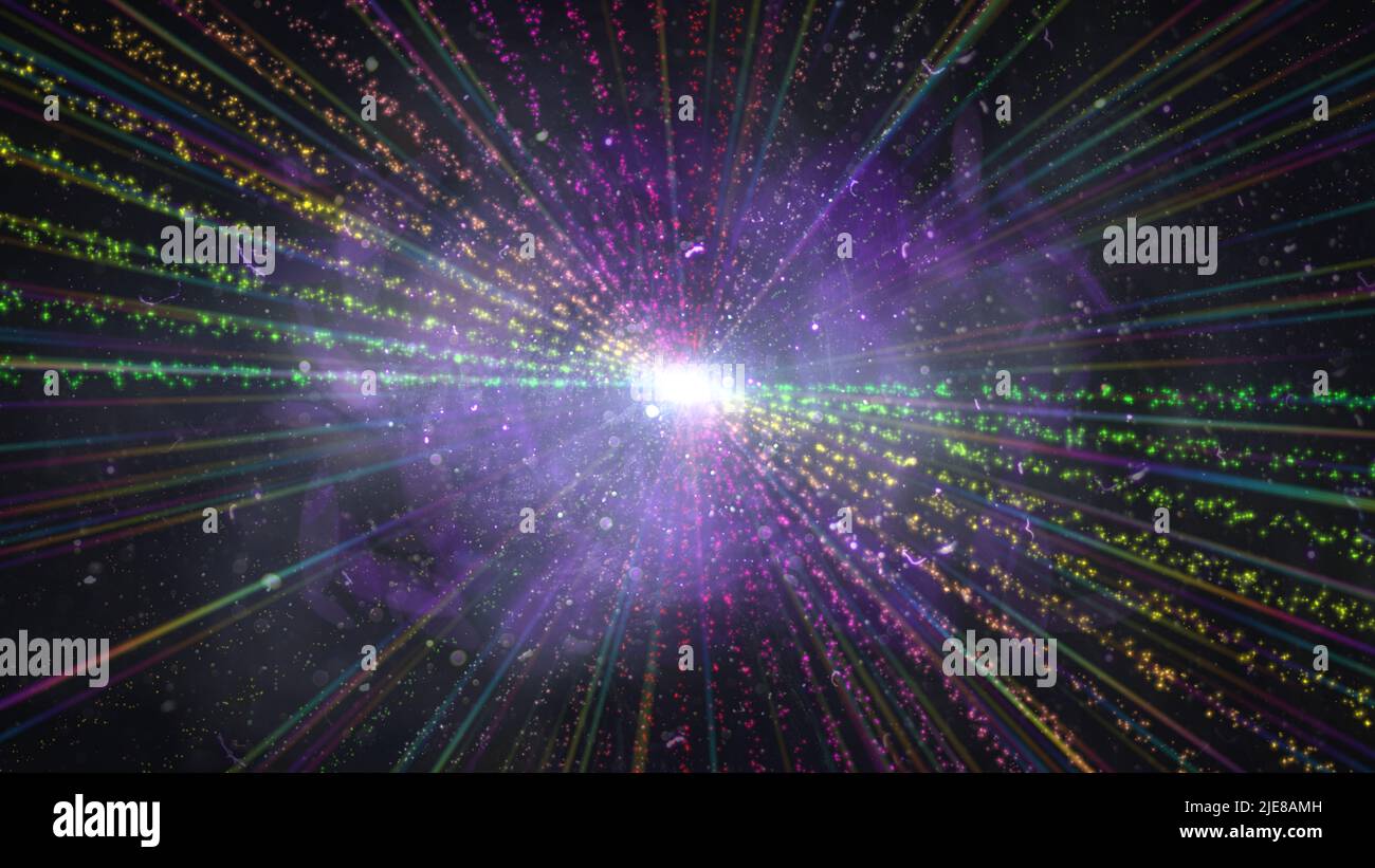 particle laser light color ray illustration render Stock Photo - Alamy