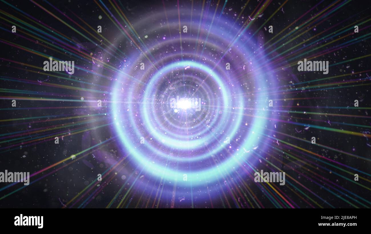 rings light ray Orb neon ray light illustration Stock Photo - Alamy
