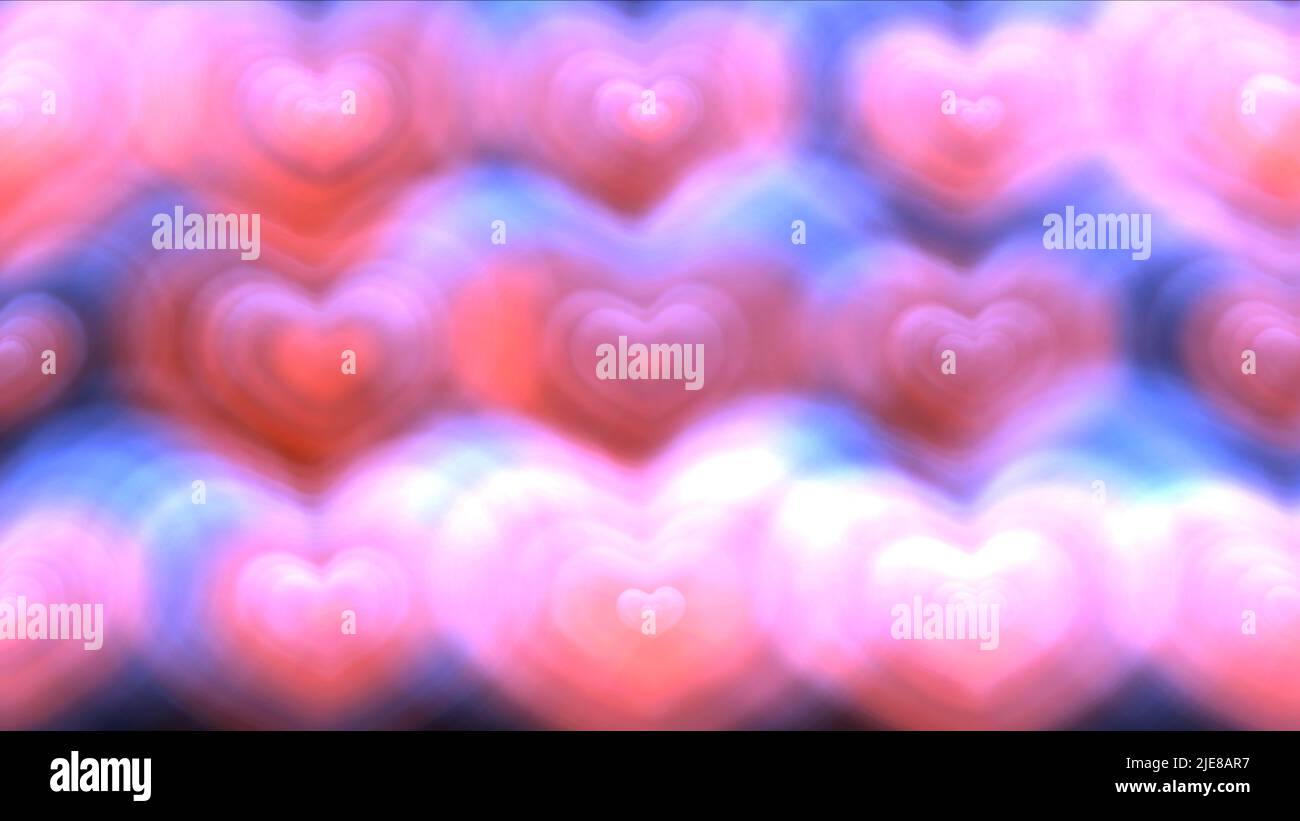 Colorful light abstract hearts background illustration render Stock ...