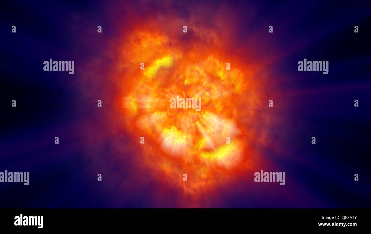 fire flame explosion in space, abstract illustration Stock Photo - Alamy