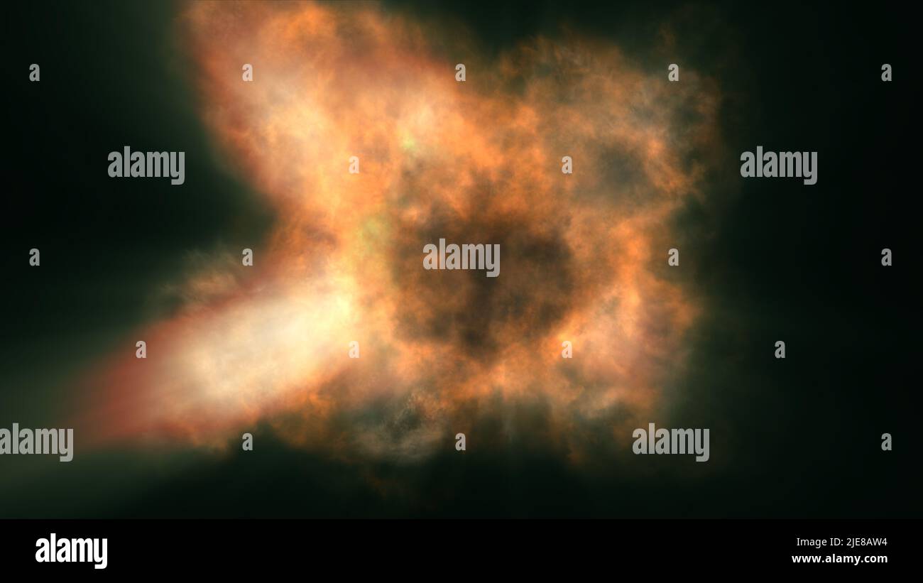 fire flame explosion in space, abstract illustration Stock Photo - Alamy