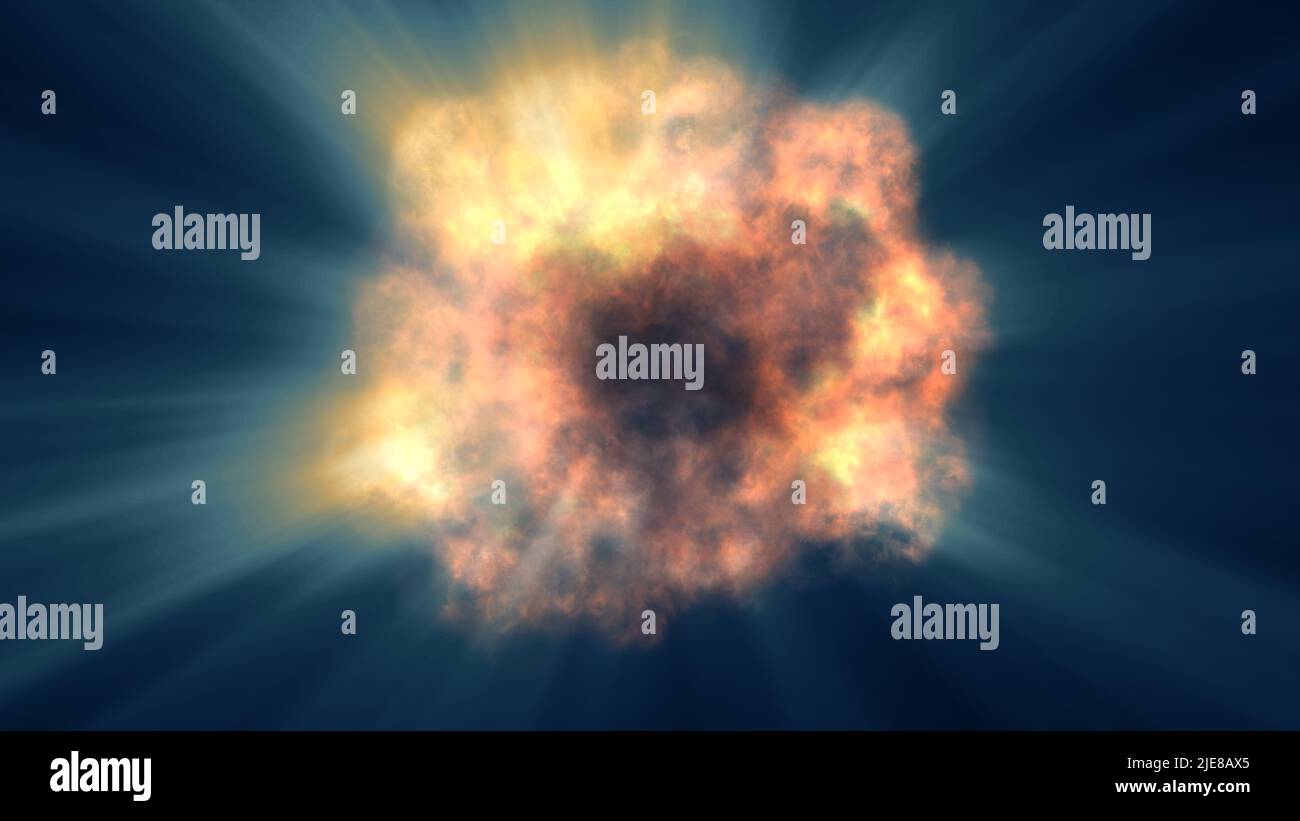 fire flame explosion in space, abstract illustration Stock Photo - Alamy