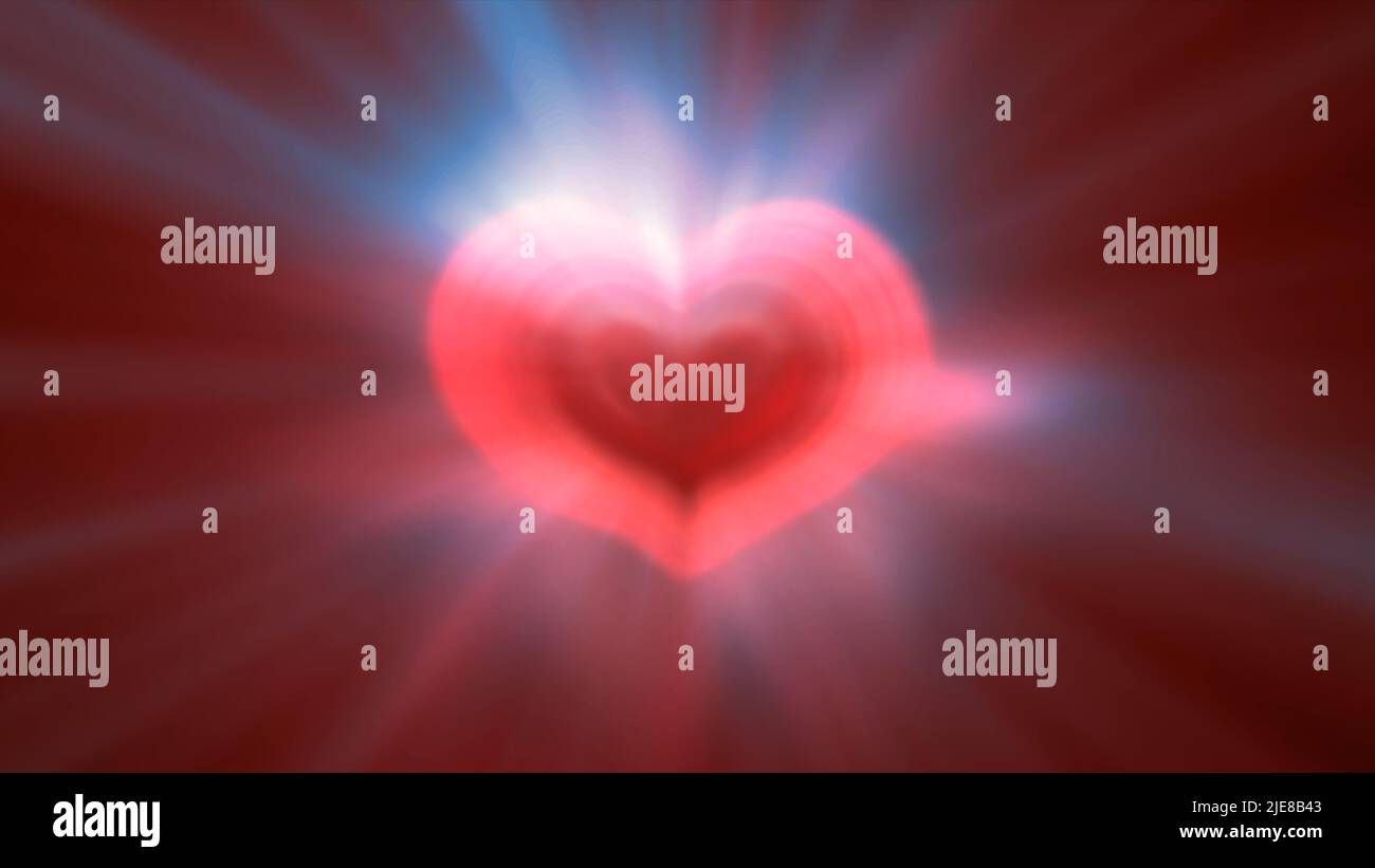 Heart Neon Glow light ray, illustration render Stock Photo - Alamy