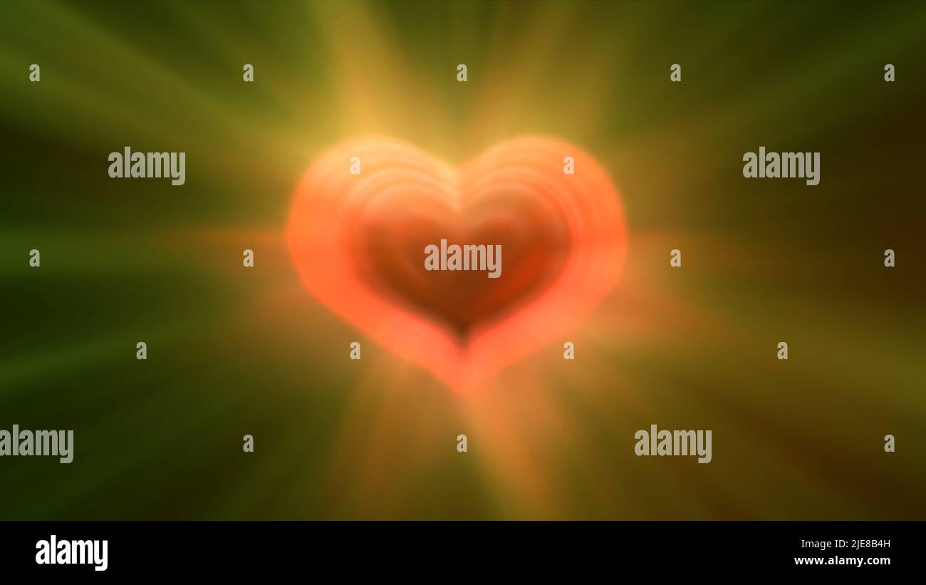 Heart Neon Glow light ray, illustration render Stock Photo - Alamy