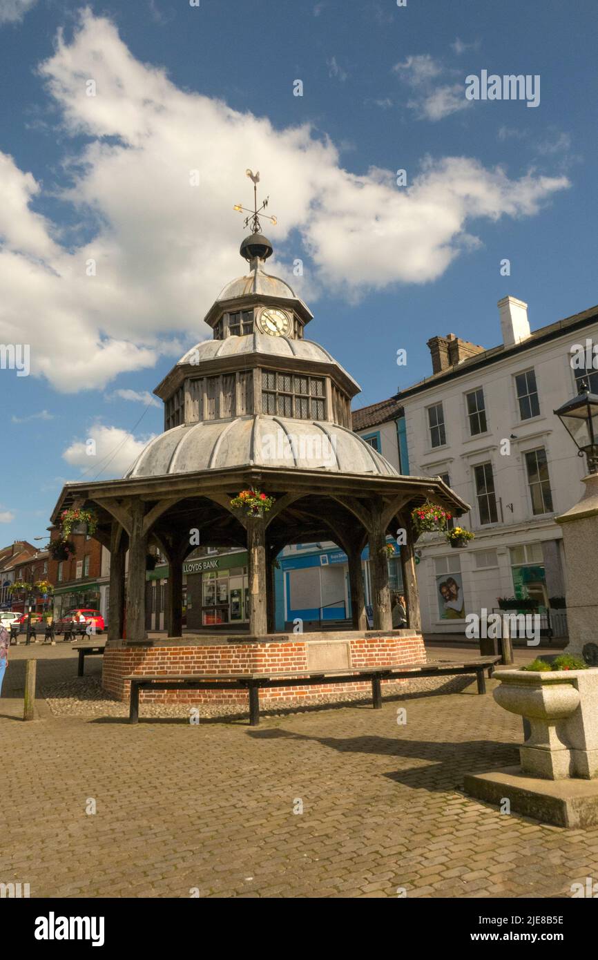 Market Street town clock North Walsham Norfolk Stock Photo - Alamy