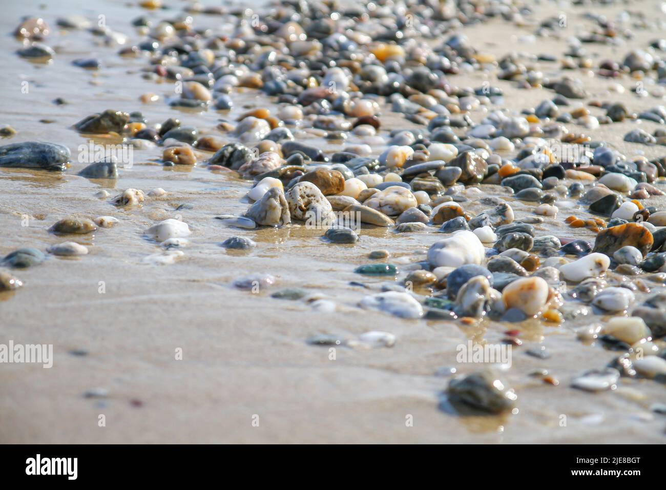 Macro View Of Gravel And Sand On A Beach Stock Photo - Alamy