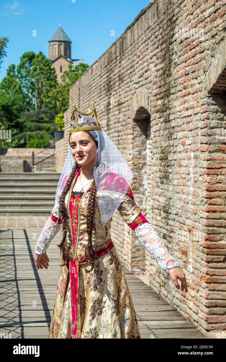 Georgia Tbilisi Georgian national dances. Selective focus. People Stock ...