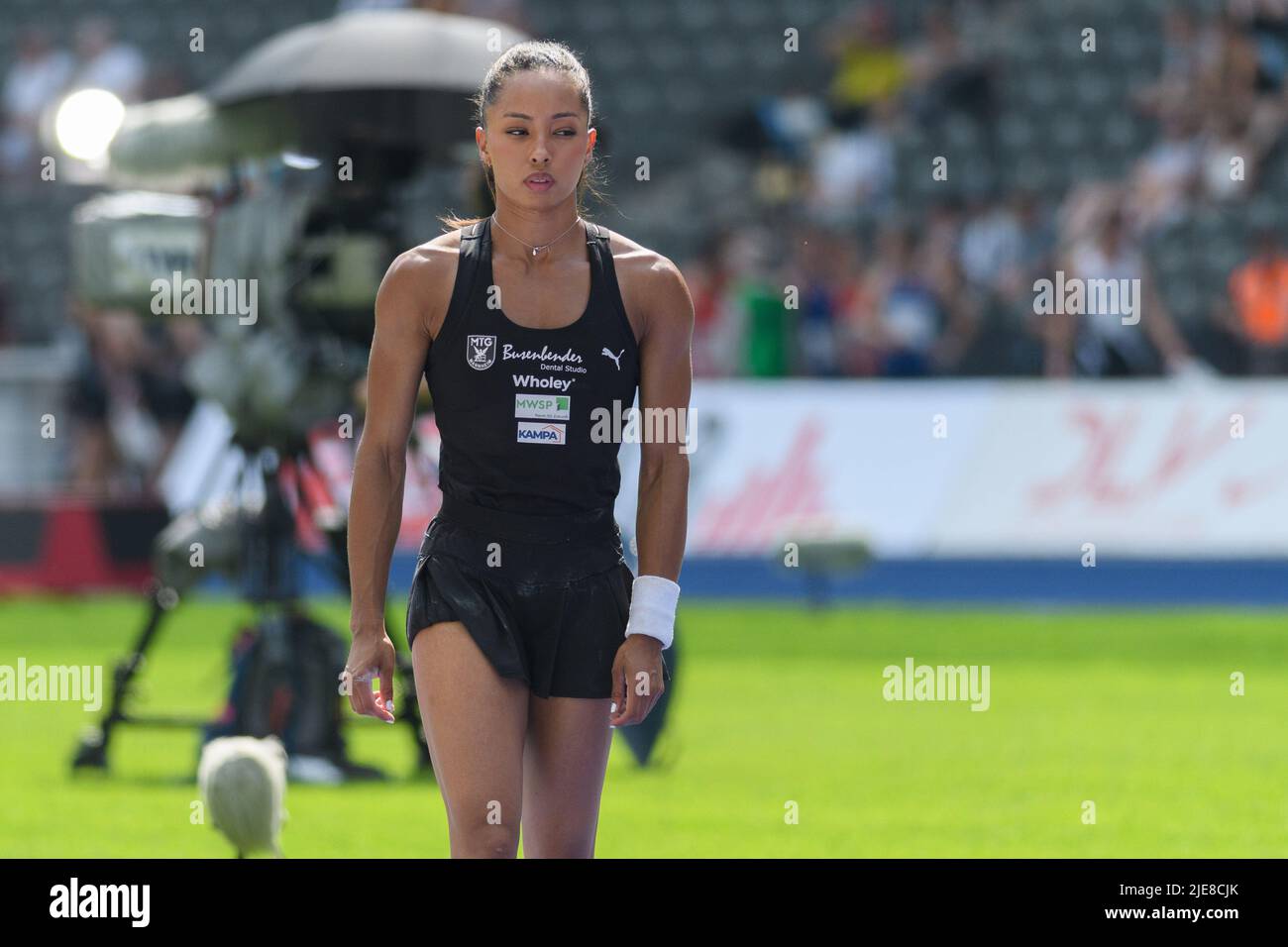 Jacqueline Otchere (MTG Mannheim) during the pole vault final during ...