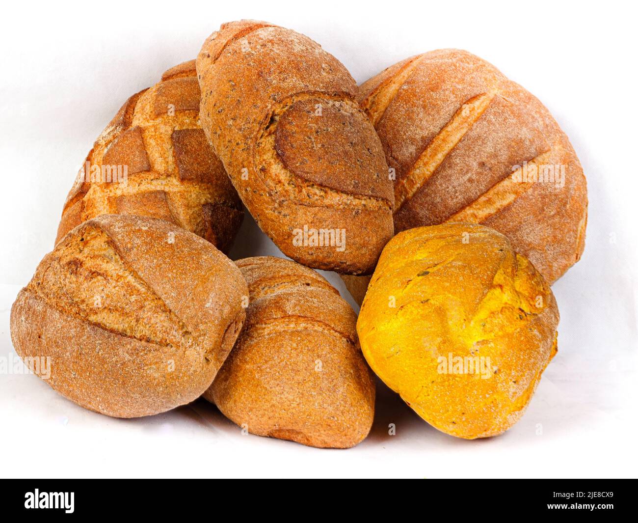 Bread shop. . Assorted bread on white background Stock Photo - Alamy