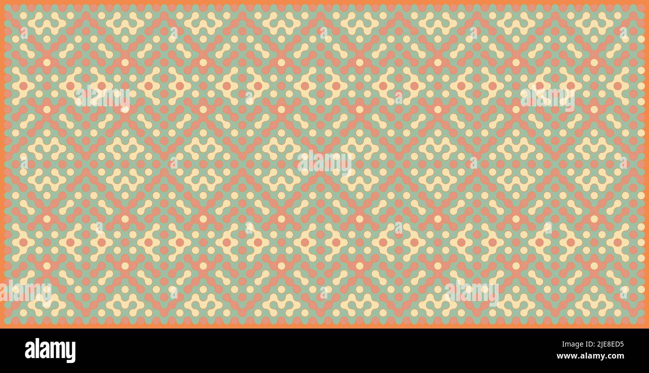Random Color Rounded Truchet Tiling Illustration Stock Vector Image