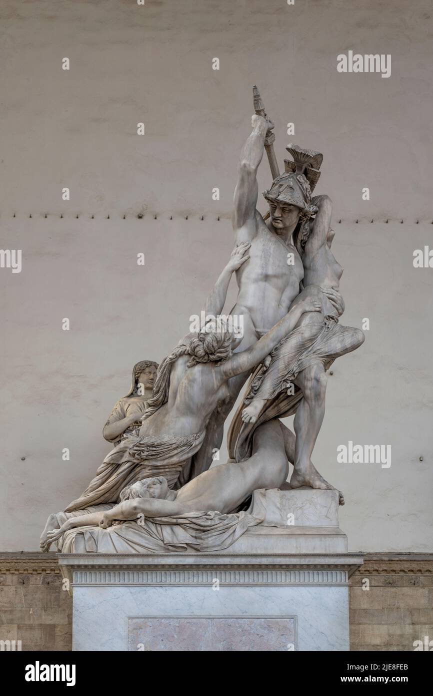 The statue "Rape of Polyxena" by the Italian scupltor Pio Fedi ...
