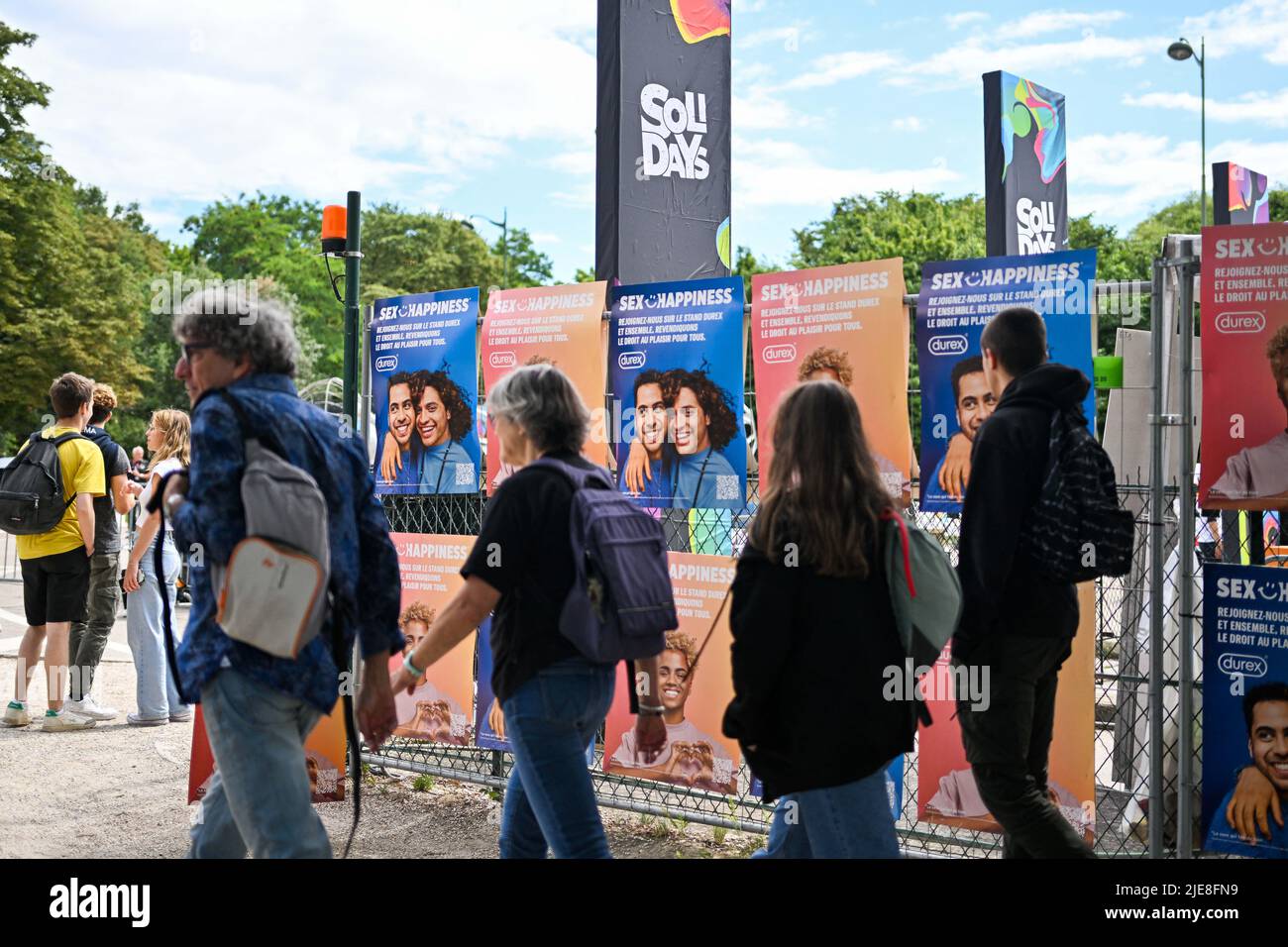 Atmosphere on the first day of Solidays in Paris, France, on June 24 ...