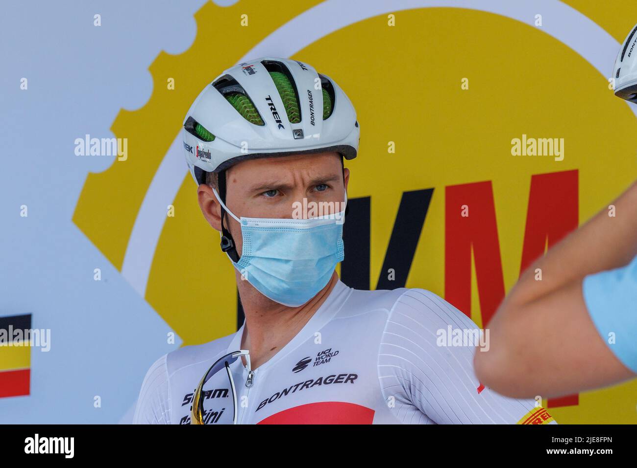 Belgian Edward Theuns of Trek-Segafredo pictured at the start of the ...