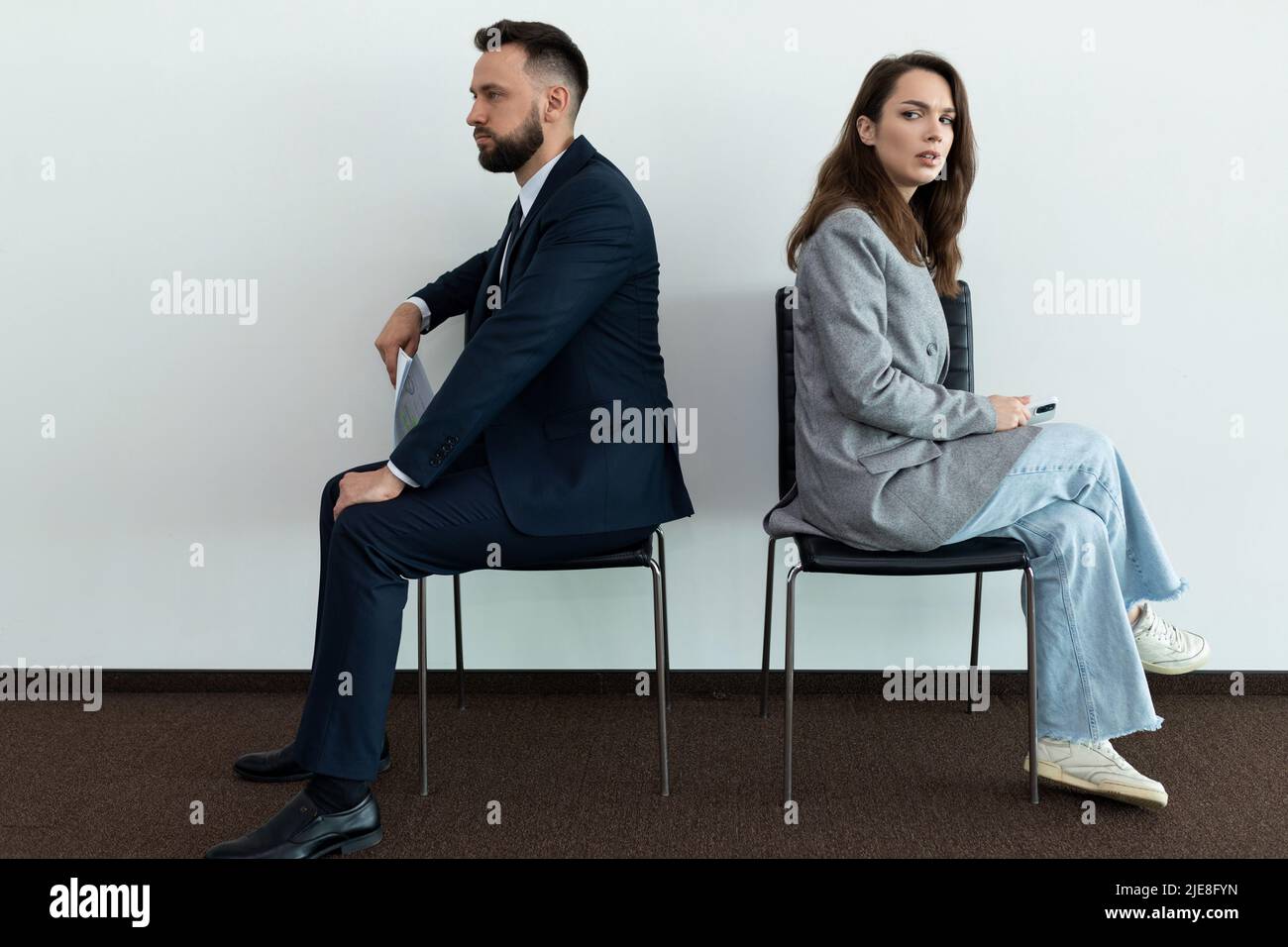 concept of lack of understanding between office employees Stock Photo ...