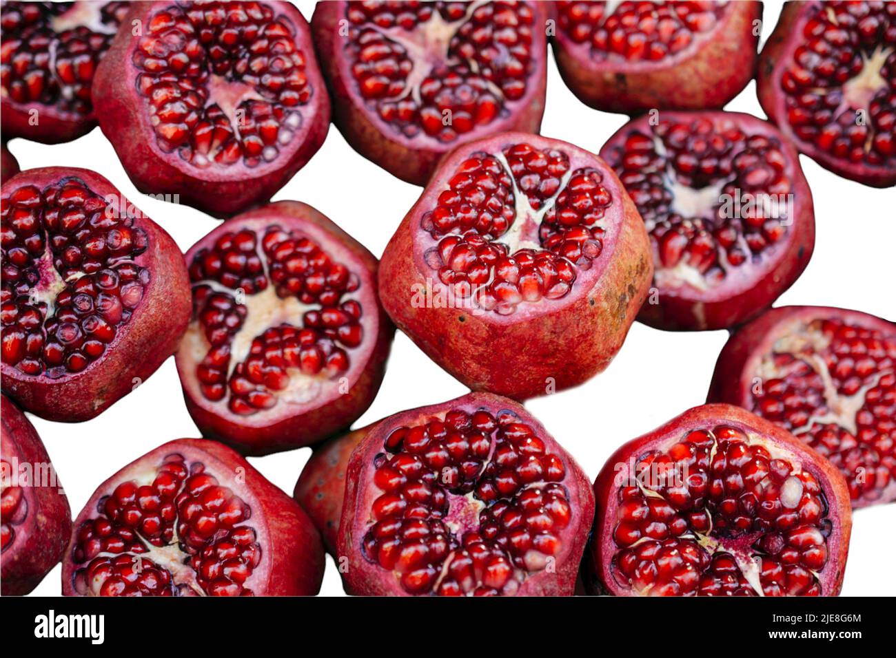 Isolated ripe, healthy, natural pomegranate fruit isolated on white ...