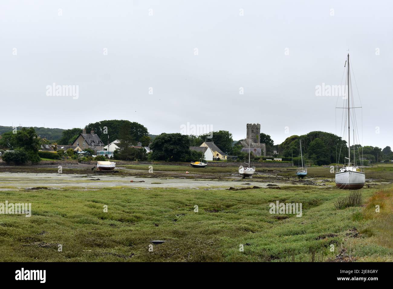 Angle village and church, Pembrokeshire, Wales Stock Photo - Alamy