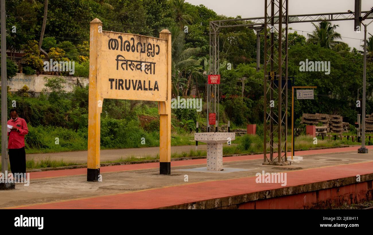 Tiruvalla railway station Stock Photo - Alamy