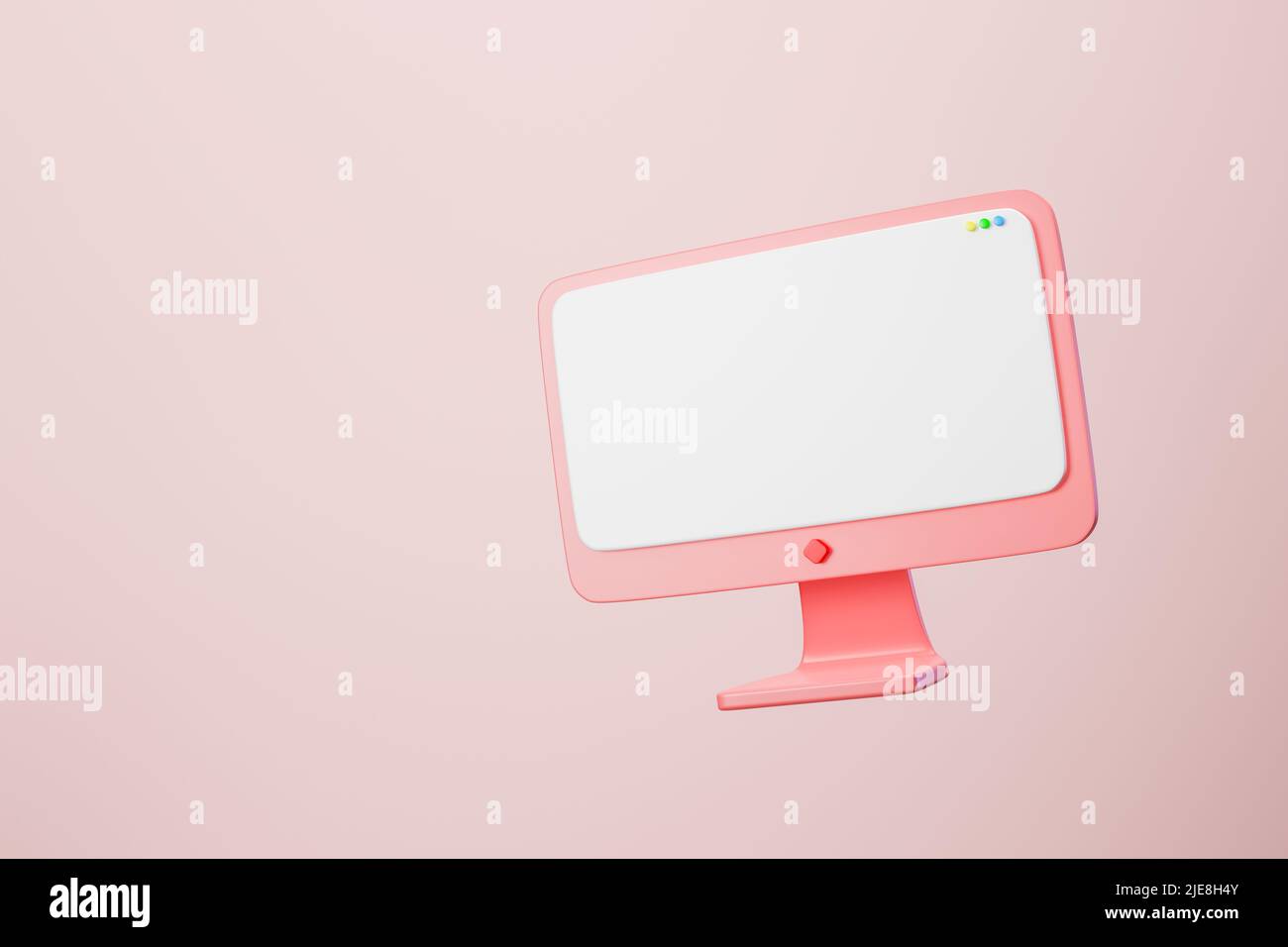 Minimal Desktop With Blank Screen Mockup Empty Screen For Text And Logo Replacement Concept
