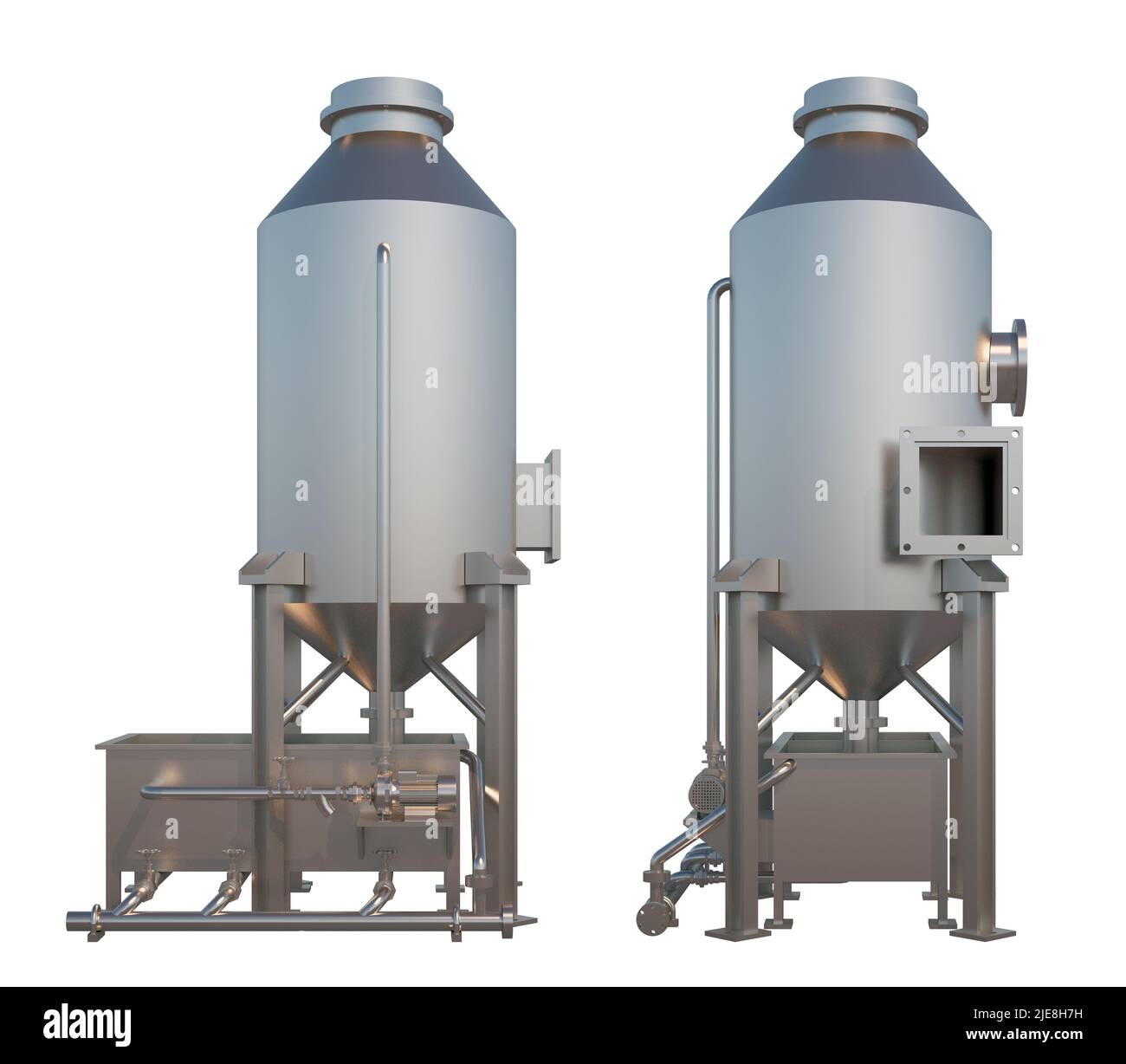 Water spray tank isolated on white. 3d rendering Stock Photo - Alamy