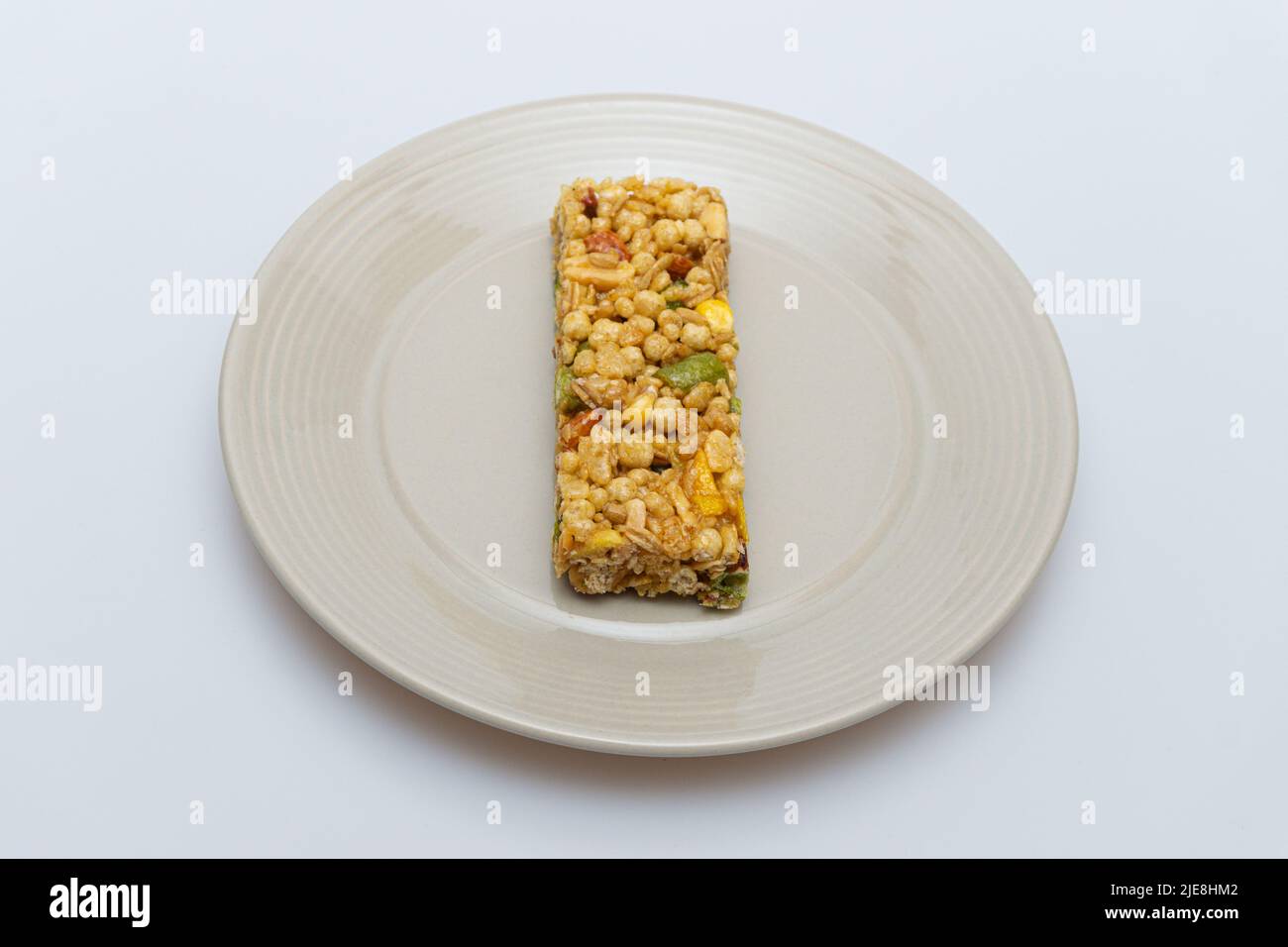 A nutritious snack grain bar that looks delicious Stock Photo - Alamy