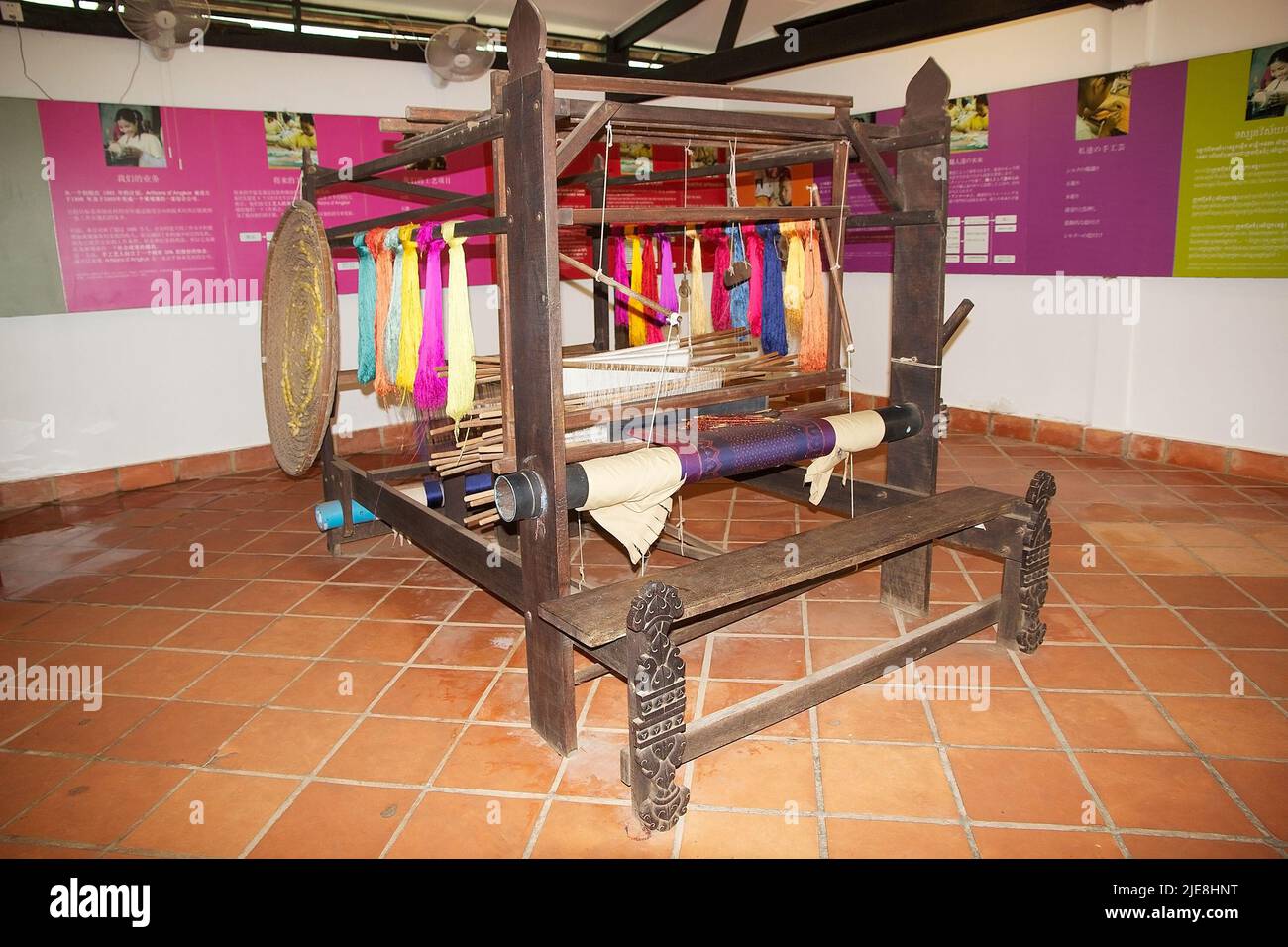 Traditional textile making tools from Sien Reap, Cambodia Stock Photo ...