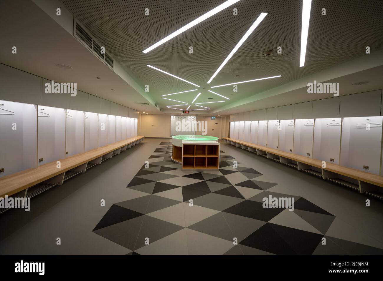 Team changing rooms at Al Thumama Stadium , a 40,000 seats arena and ...