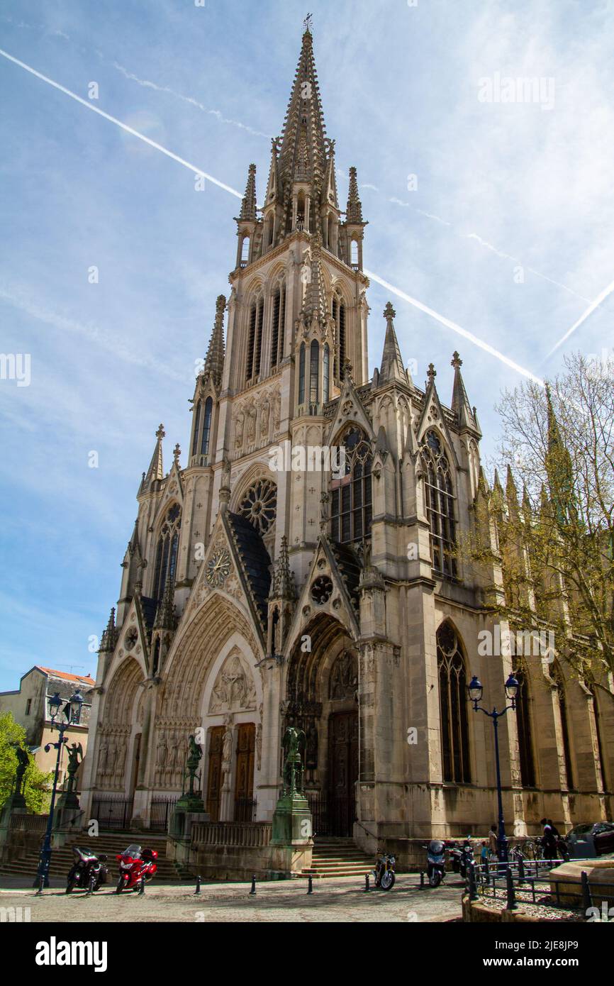 Nancy, France, April 18, 2022. The current Saint-Epvre Basilica in ...