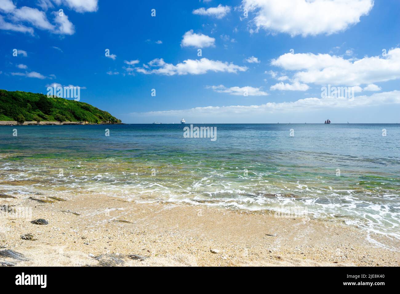 On Castle Beach Falmouth with Pendennis Point in the background ...