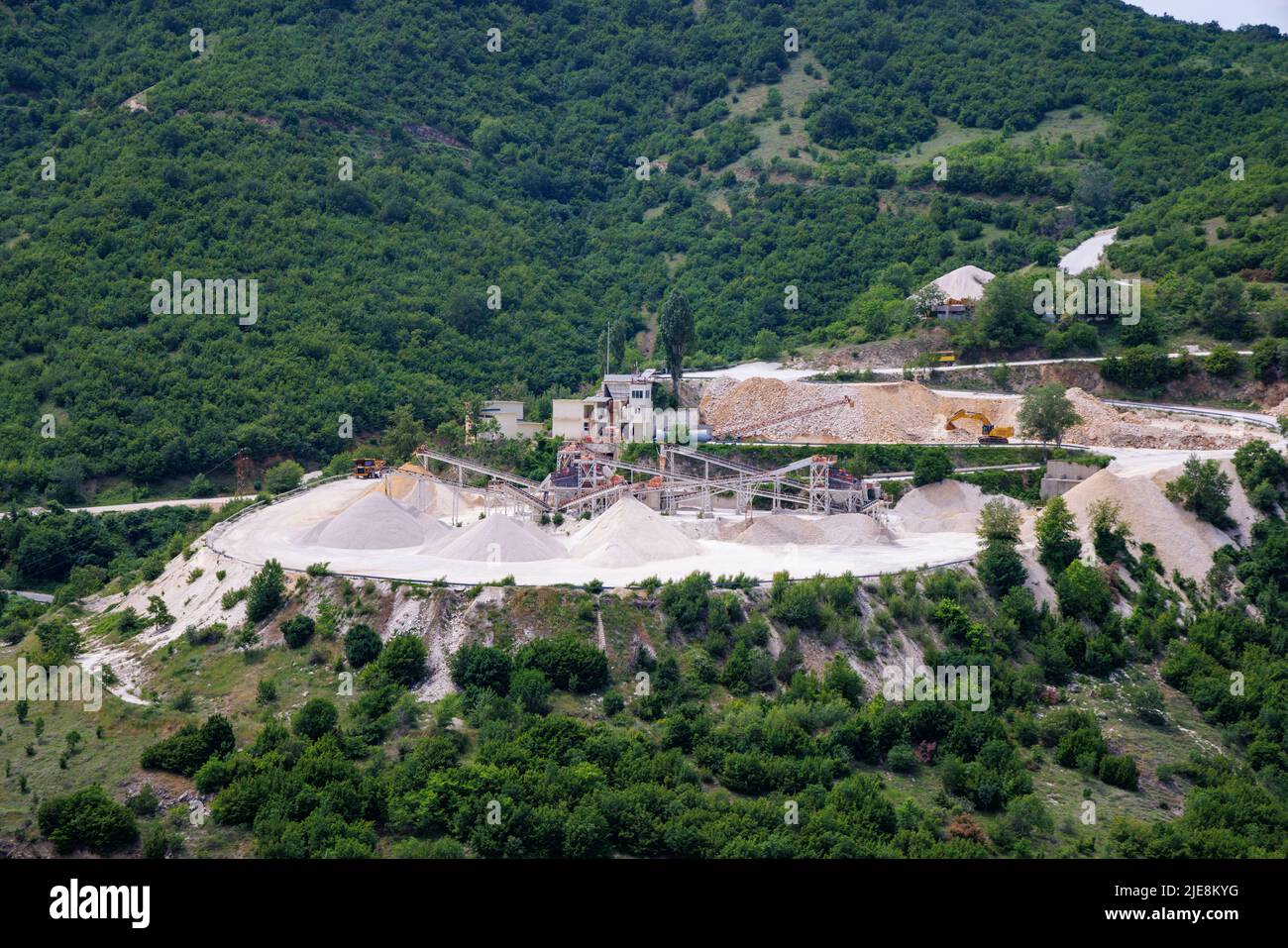 Industrial quarry for extraction of minerals and sand with professional ...