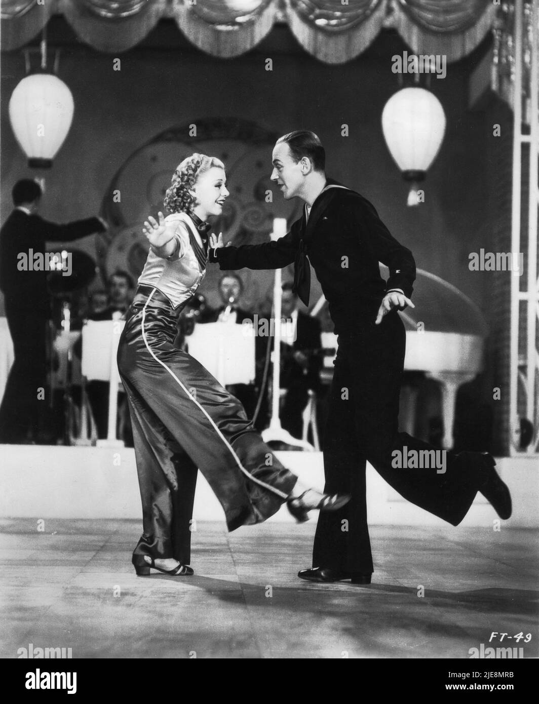 FRED ASTAIRE and GINGER ROGERS dancing in the Let Yourself Go number in FOLLOW THE FLEET 1936 ...