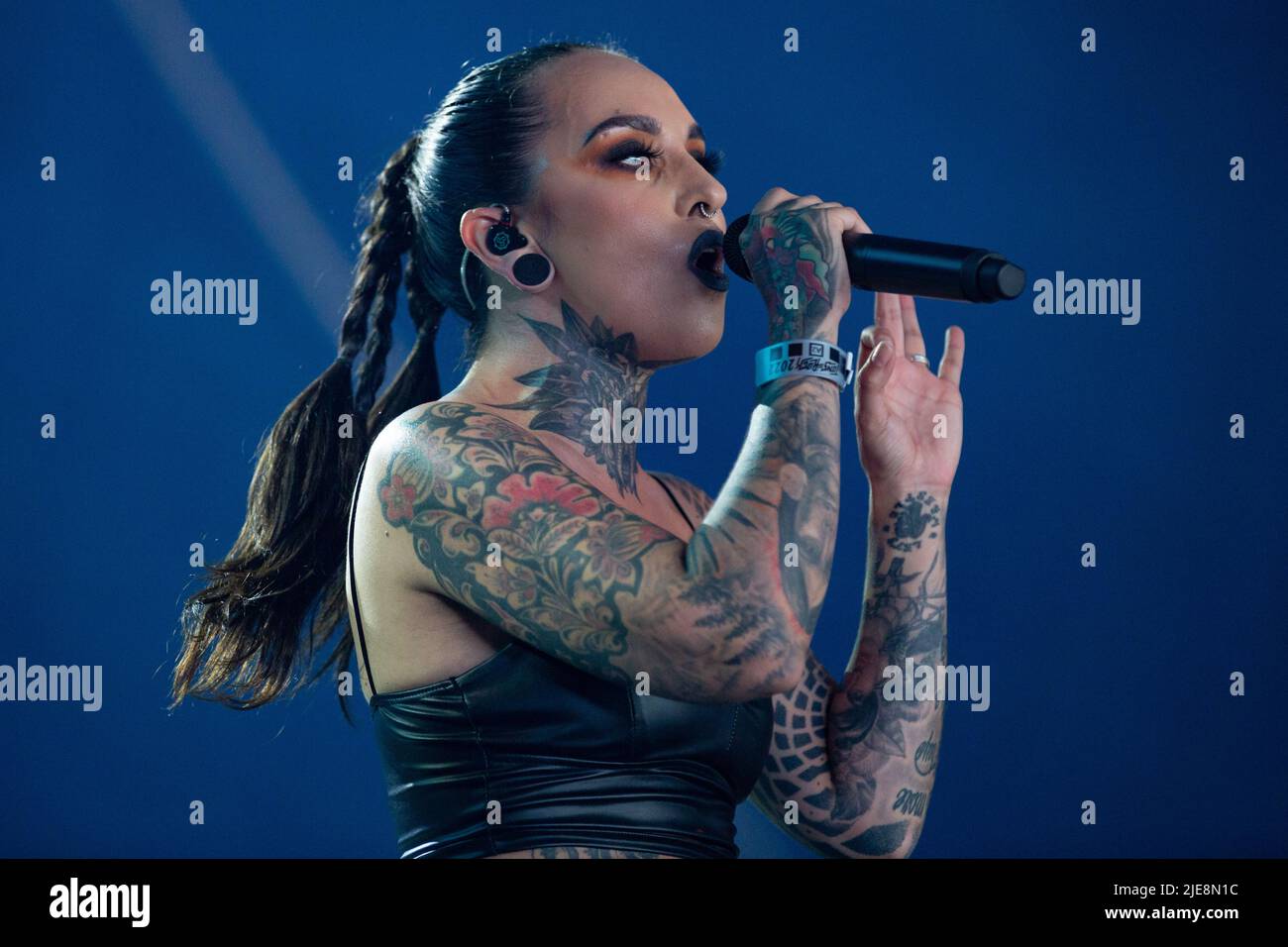 Oslo, Norway. 24th, June 2022. The Ukrainian heavy metal band Jinjer performs a live concert ...