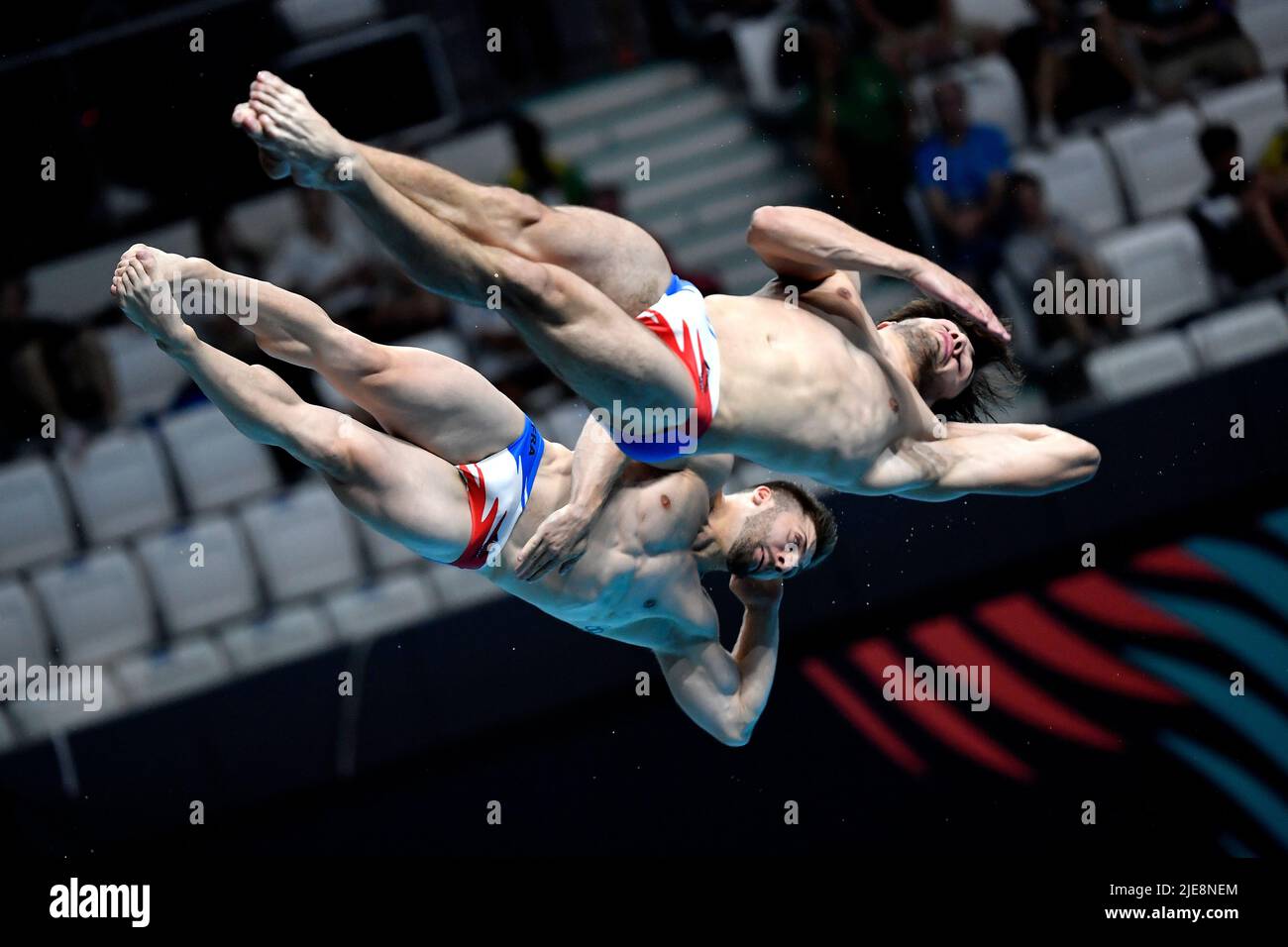 Jules Bouyer and Alexis Jandard of France compete in the Men's 3m ...