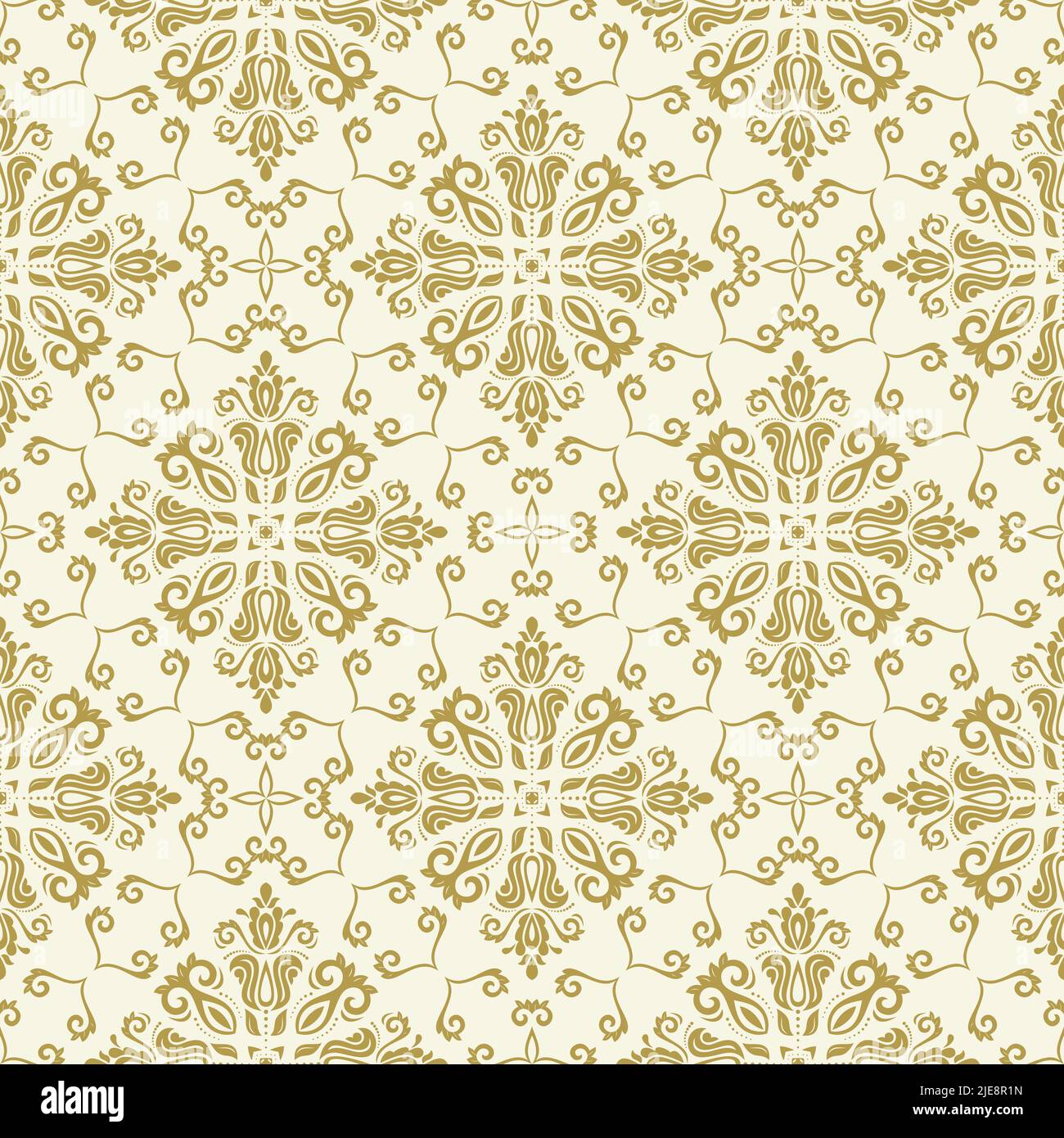 Orient vector classic pattern. Seamless abstract golden and white ...