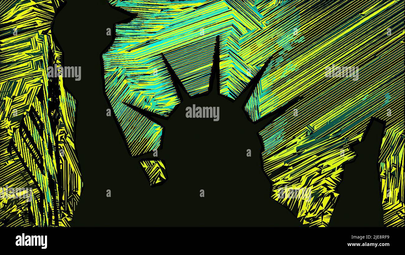 New York Statue of Liberty in a Pop Art Style Stock Photo - Alamy