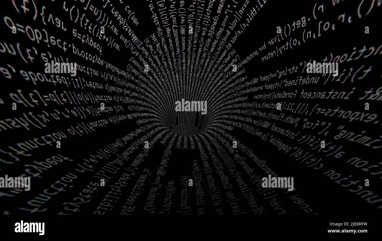 Driving Through Code Data Tunnel Stock Photo - Alamy