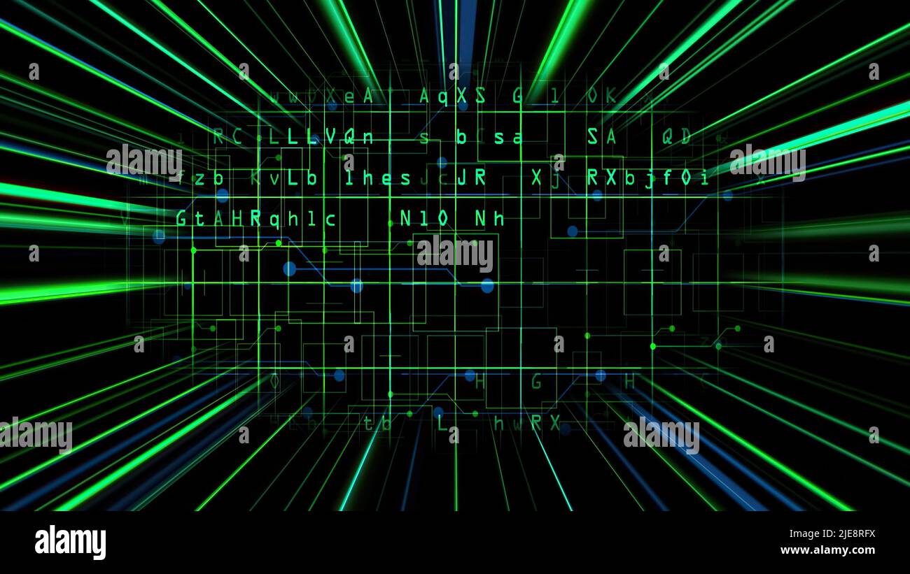 Code data with light rays concept Stock Photo - Alamy