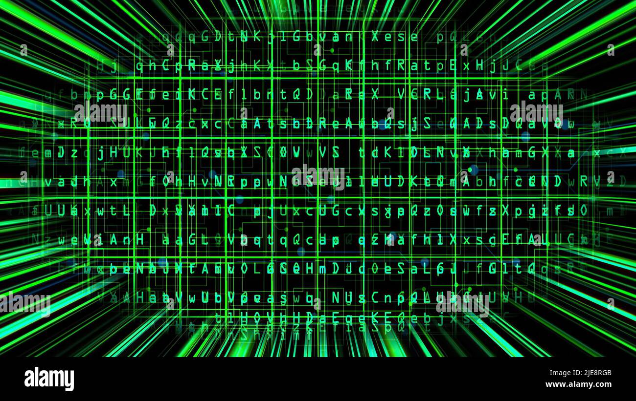 Code data with light rays concept Stock Photo - Alamy