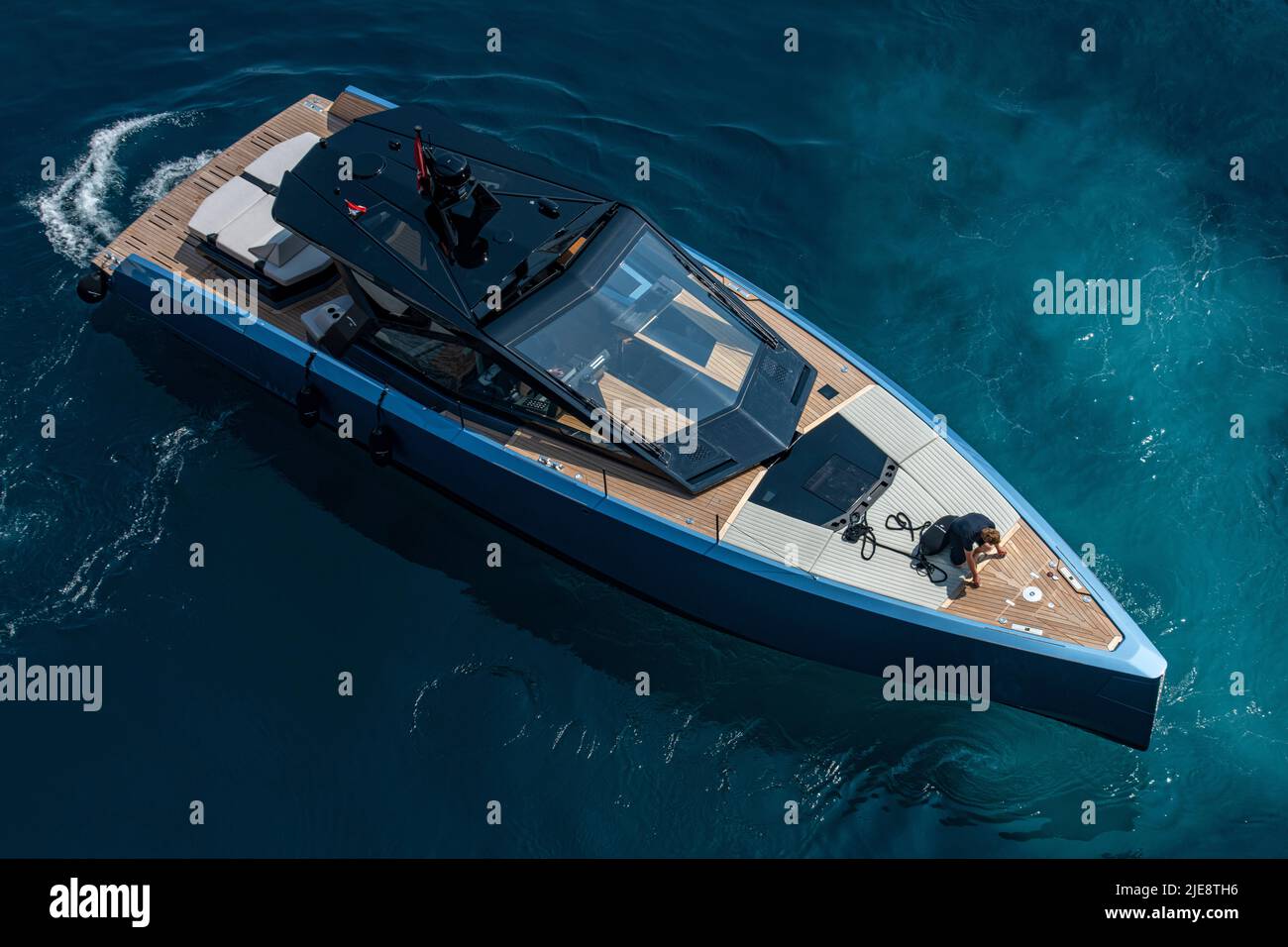 Wallypower electric speed boat Stock Photo - Alamy