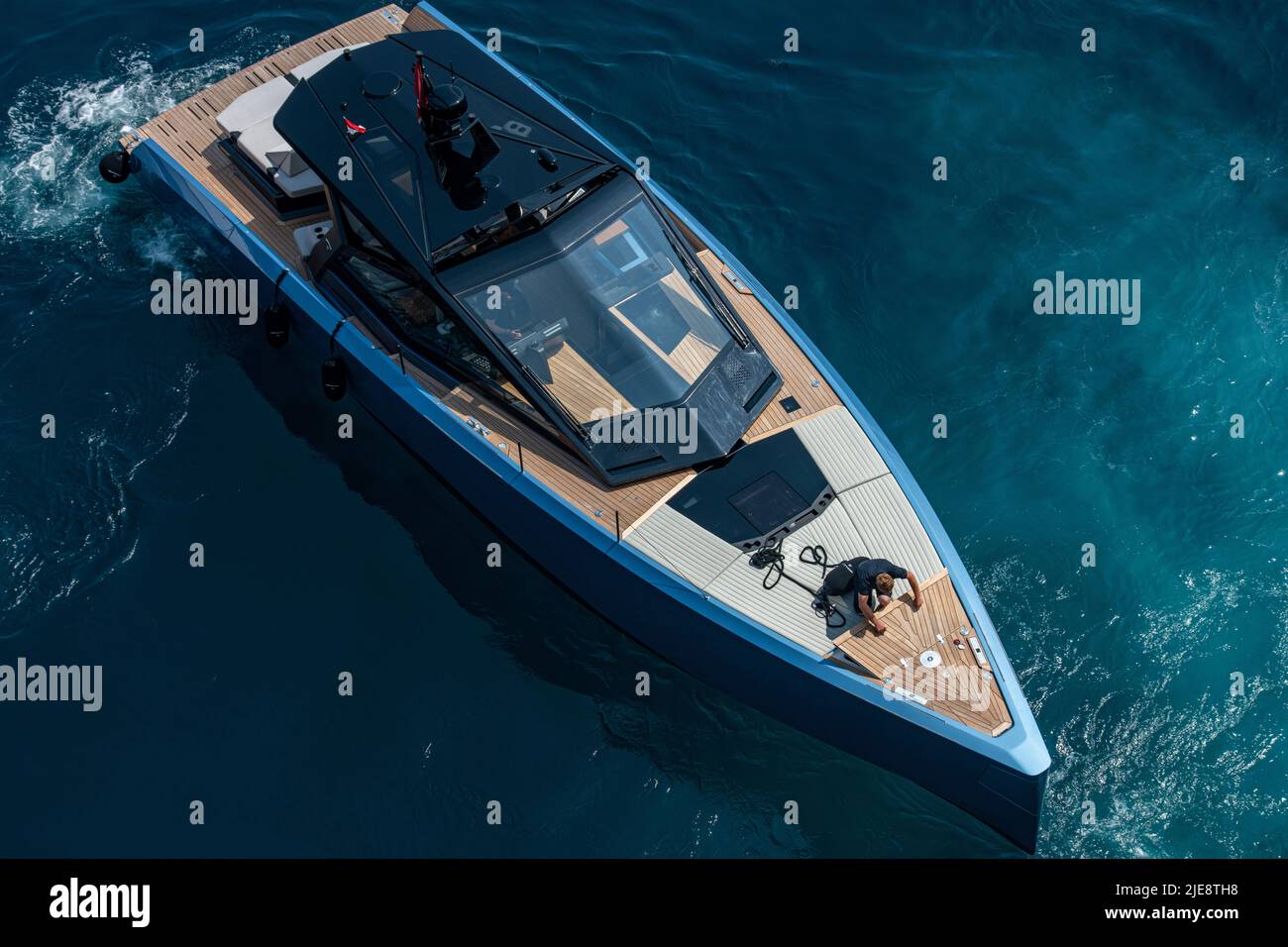 Wallypower electric speed boat Stock Photo - Alamy