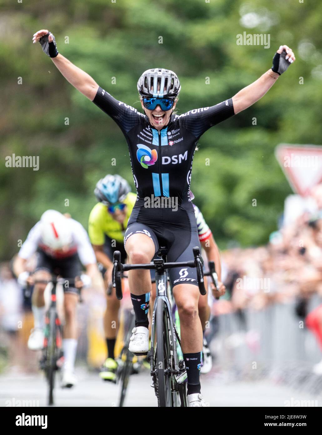 26 June 2022, North Rhine-Westphalia, Winterberg: Cycling: German Championship, Women ...