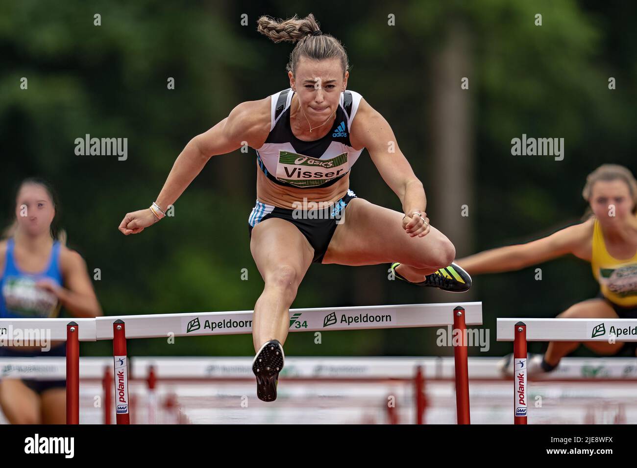 APELDOORN - Athlete Nadine Visser during the 100 meter hurdles section ...