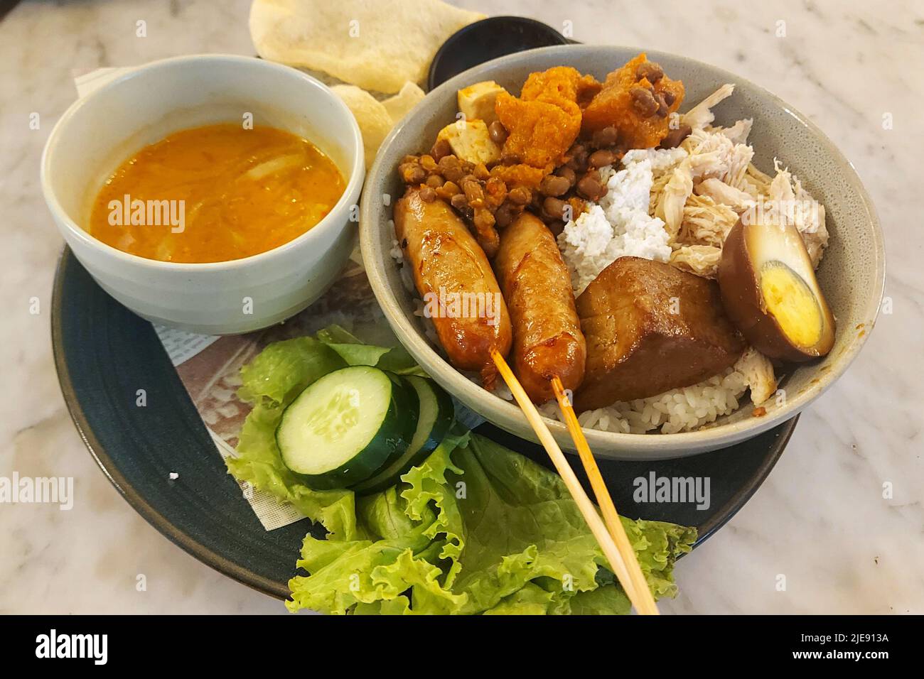 Fat Rice Nasi Liwet Jawa, Indonesian Food, Jakarta, Indonesia Stock ...