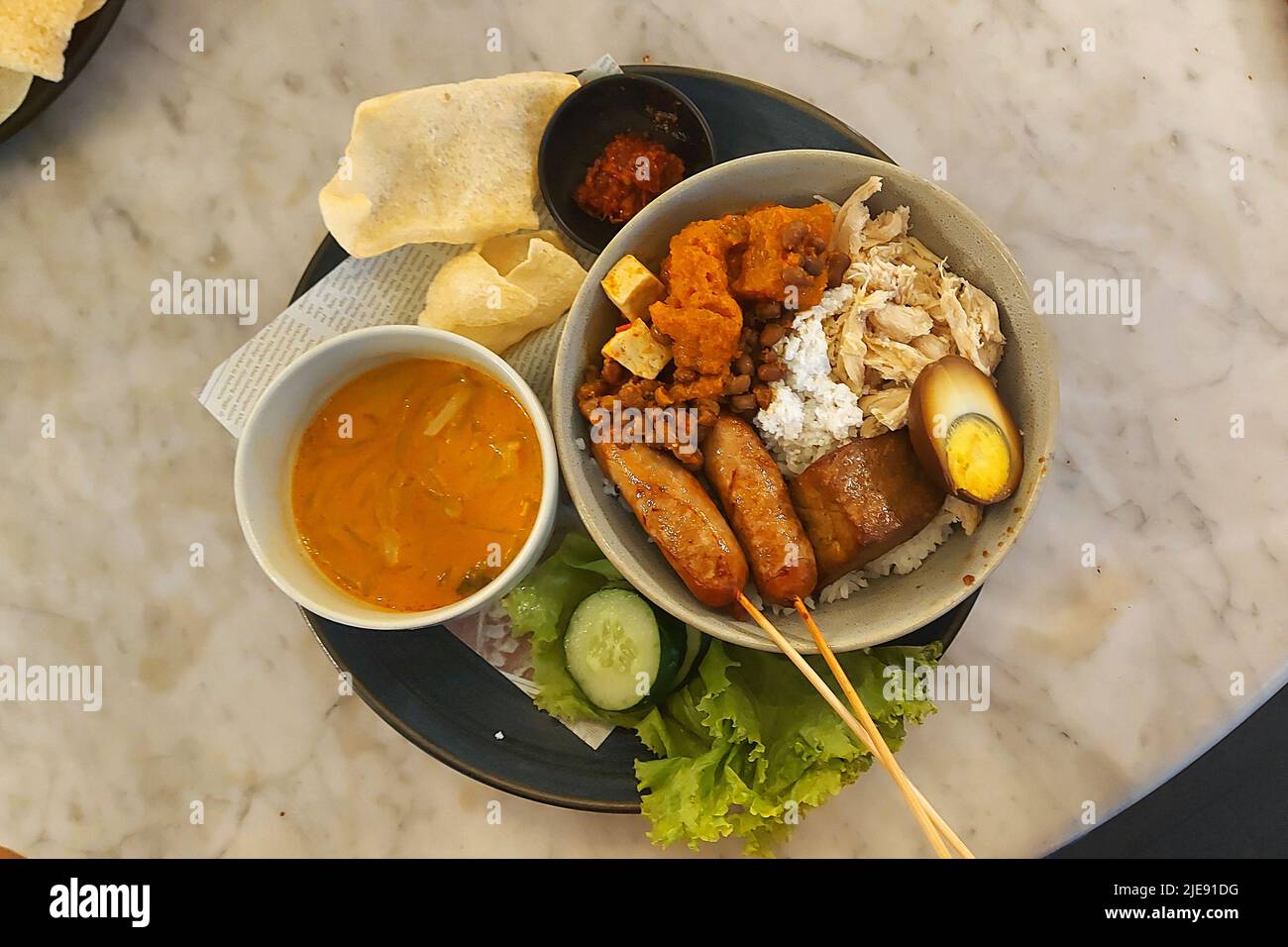 Fat Rice Nasi Liwet Jawa, Indonesian Food, Jakarta, Indonesia Stock ...