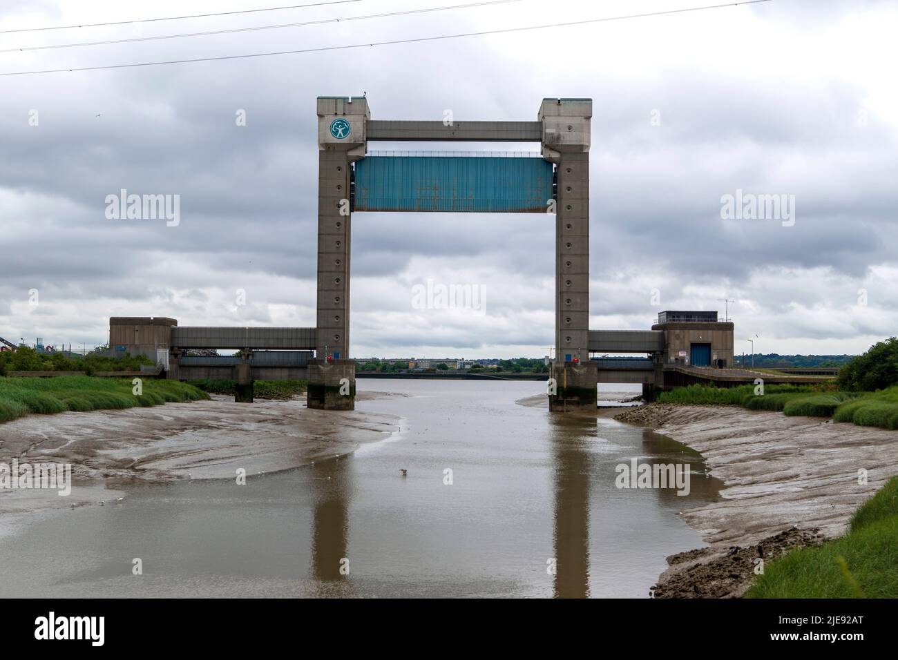The Barking Creek Barrier, a tidal flood barrier, part of the River ...